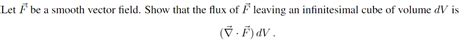 Solved Let F Be A Smooth Vector Field Show That The Flux Of Chegg Com