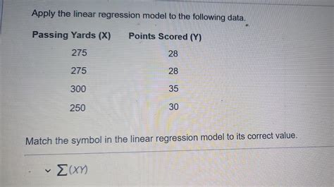 Solved Apply The Linear Regression Model To The Following Chegg