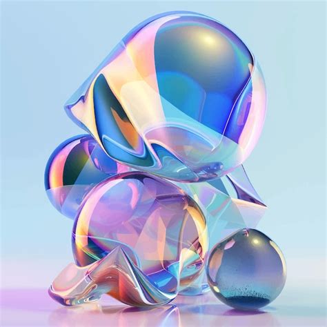 Espectro Brillante Psicodélico Fluido Ondulado Render Arco Iris Violeta