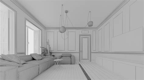 세기 중반 내부 장면 코로나 렌더링 3d 모델 29 C4d Obj Fbx Dae 3ds Free3d
