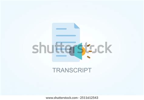 Transcript Vector Logo Sign Symbol Illustration Stock Vector Royalty