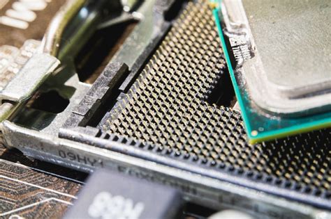 Premium Photo High Angle View Of Computer Chip