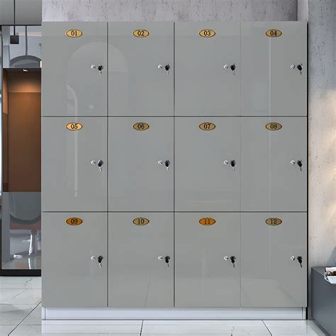 Minimalist Timber 4 Layer Lockable Gym And Locker Room Lockers With Lock