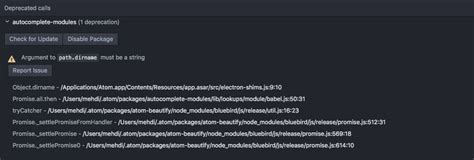 Object Dirname Is Deprecated Issue 109 Nkt Atom Autocomplete