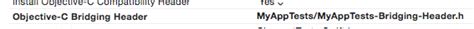 Ios How Do I Access Objective C Code That Exists In The Test Target