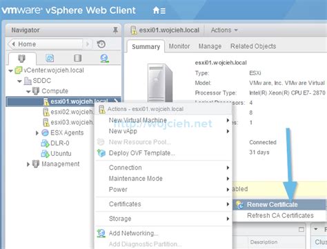 Renew ESXi SSL Certificates In VSphere Web Client Wojcieh Net