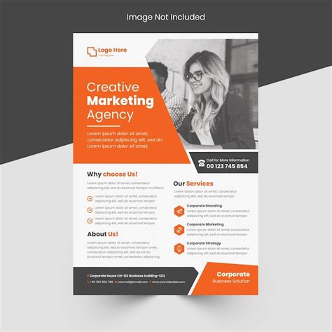 Корпоративный шаблон флаера | Бесплатно PSD Файл