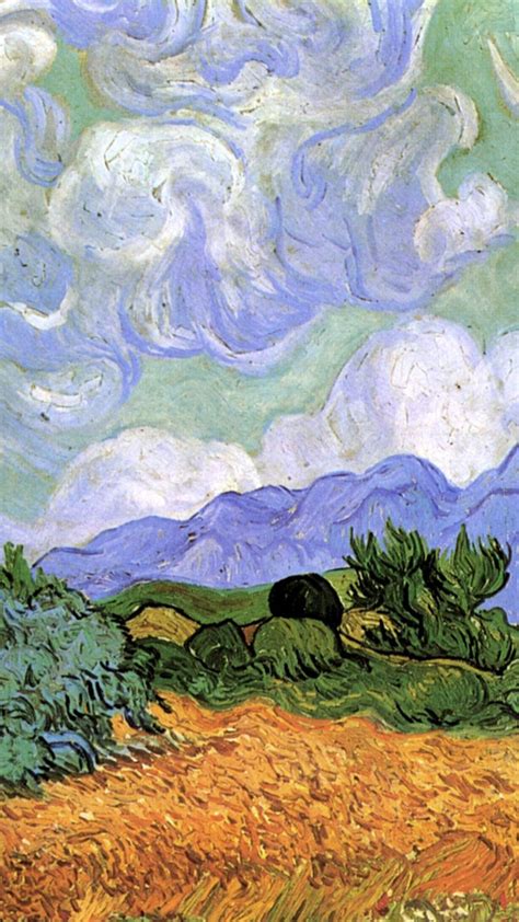Download Wallpaper Vincent Van Gogh Wheat Field With Cypresses