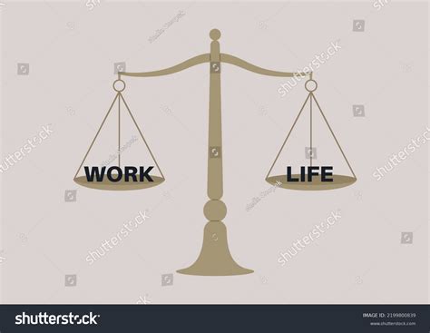 Work Life Balance On Scale Healthy Stock Vector Royalty Free