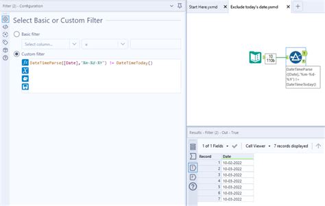 Solved Filtering The Current Date Alteryx Community