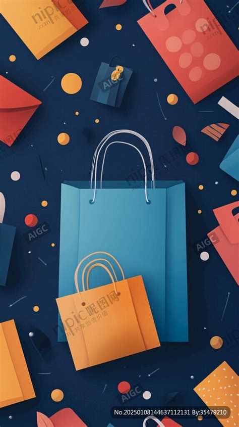 Ai创作图购物节嗨购节 扁平购物插画 购物节插画 购物背景图 购物节广告海报背景 购物节主视 扁平风购物场景 购物狂欢季插画主kv 购物狂欢节包装袋 立体元素双十一海报 购物促销狂欢 渐变促销
