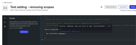 Not Possible To Remove The Scopes In The Token For Machine To Machine