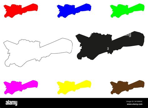 Asansol City Republic Of India State Of West Bengal Map Vector Illustration Scribble Sketch