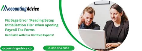 Fix Sage Error Reading Setup Initialization File When Opening Payroll Tax Forms