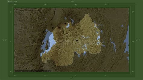 Rwanda Highlighted Composition Pale Stock Illustration