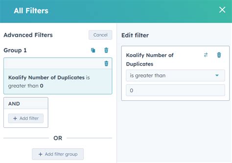 how to create a view of duplicates in hubspot