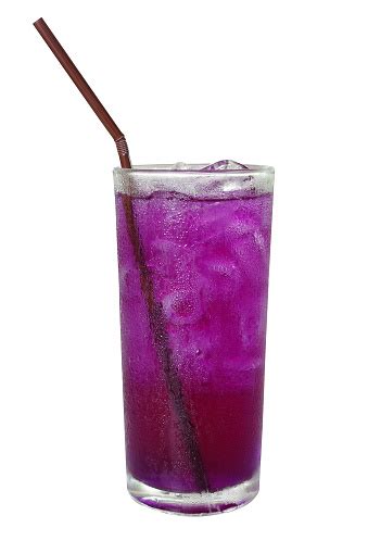 밀짚과 물 방울이 응축된 아이스 버터플라이 완두콩 레모네이드 0명에 대한 스톡 사진 및 기타 이미지 0명 갈색 두꺼운 Istock