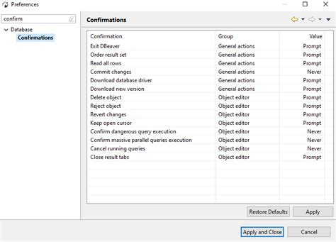 Disable Persist Confirmation Dialog Option And Package Compiled