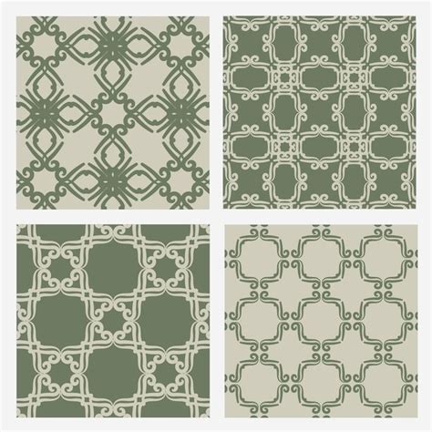 Premium Vector Vector Set Floral Pattern Decorative Ornament
