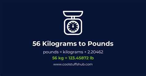 Convert 56 Kilograms To Pounds 56 Kg To Lb Conversion