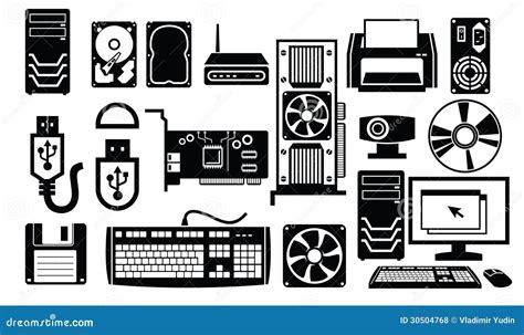 Computer Hardware Icon Stock Vector Illustration Of Icon 30504768