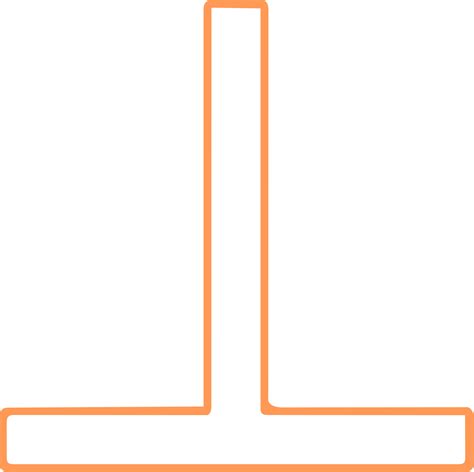Orange Perpendicular Symbol 19986117 Png
