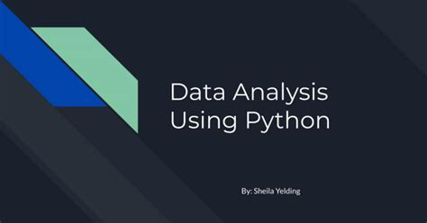 Shelomith Sheila Yelding On Linkedin Data Analysis Using Python