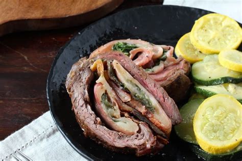 Recipe Balsamic Marinated Stuffed Flank Steak Recipe Flank Steak