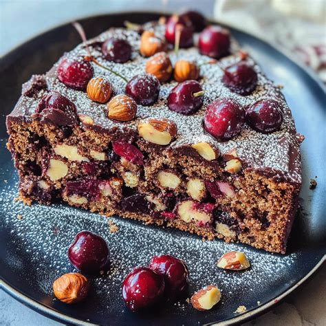 Saftiger Schoko Nuss Kirsch Kuchen