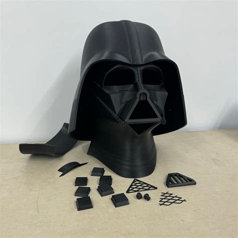 Darth Vader Custom Raw 3d Printed Cosplay Helmet Etsy
