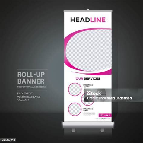 추상적인 배경 배너 디자인 서식 파일 수직 롤업 디자인 현대적인 X배너 사각형 크기를 올려 개념에 대한 스톡 벡터 아트 및 기타 이미지 Istock