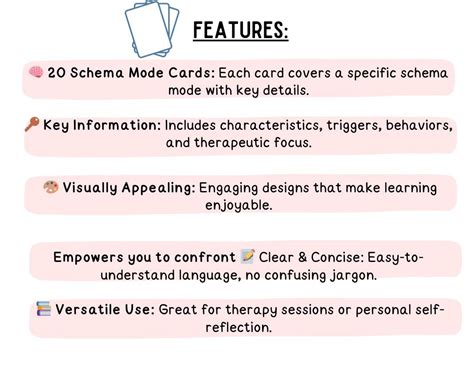 Schema Mode Flashcards Schema Therapy Cards Schema Worksheets Schema Therapy Modes