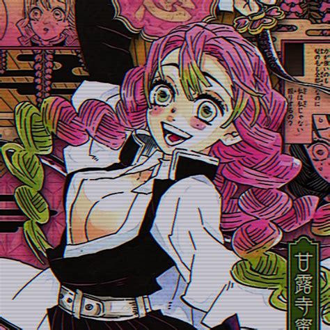 Mitsuri Kanroji Manga Panel Colored Icon Manga Covers Slayer Demon Butterfly Cute Anime