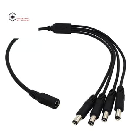 4 Way Dc Power Splitter Adapter Cctv 1 Female To 4 Male Dc Power Plug Cable Splitter Adapter