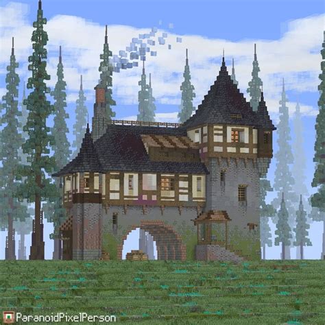 Woodland Mansion Paranoidpixelperson In 2025 Minecraft Houses