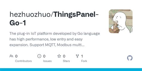 Github Hezhuozhuo Thingspanel Go 1 The Plug In Iot Platform Developed By Go Language Has High