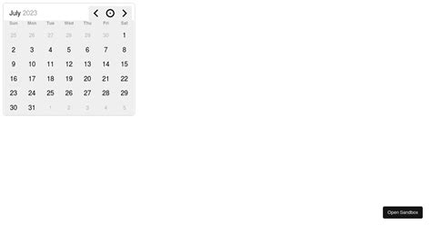 Date Picker Codesandbox