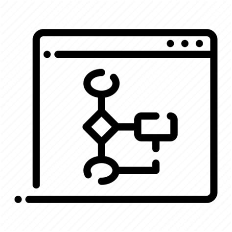 Flowchart Flow Diagram Browser Website Icon Download On Iconfinder