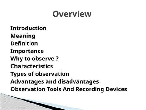 Observation Pptx