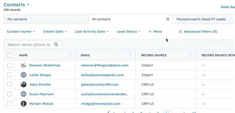Customize Index Page Quick Filters