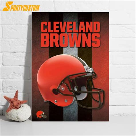 Nfl Cleveland Browns Poster Helmet Logo Decorate Your Space With
