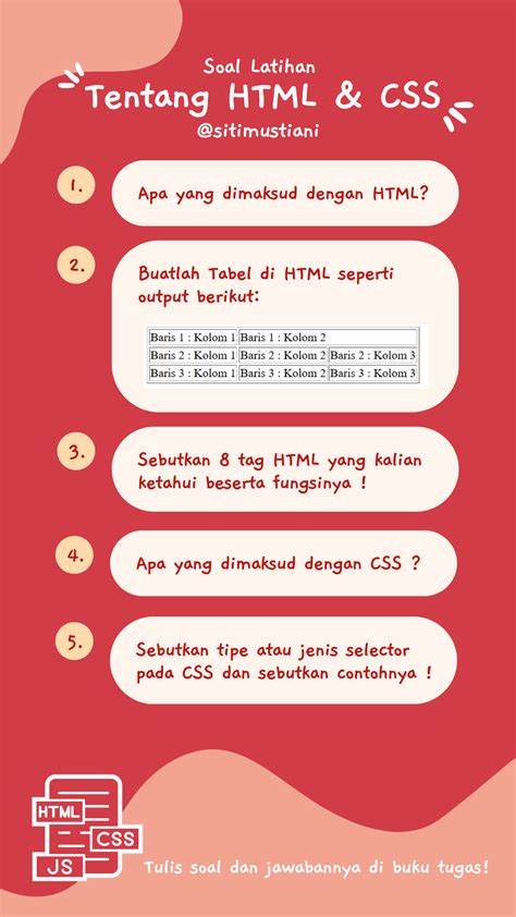 Soal Latihan Tentang Htmlandcss Soal Latihan Tentang Htmlandcss
