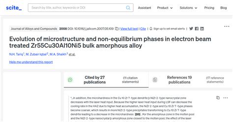 Evolution Of Microstructure And Non Equilibrium Phases In Electron Beam Treated Zr55cu30al10ni5