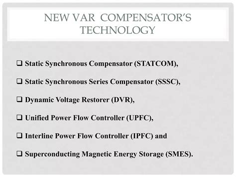 Reactive Power Compensation Using Statcom Pptx