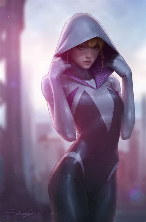 Gwen Stacy Женщина Паук Гвен Паук Гвен Стейси Marvel Вселенная Марвел фэндомы Spider Gwen Art