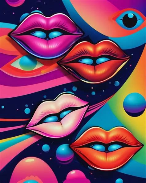 Cartoon Large Luscious Lips Two Free Ai Photo Generator Starryai