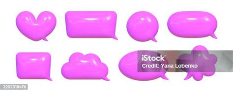 반짝이는 표면이 있는 밝은 분홍색 3d 말풍선은 의사 소통과 표현을 현대적으로 시각적으로 표현합니다 0명에 대한 스톡 벡터 아트 및 기타 이미지 Istock