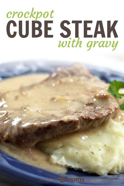 Crock Pot Cube Steak With Mushroom Soup Add Salt And Serve Recipe Cube Steak Crock Pot