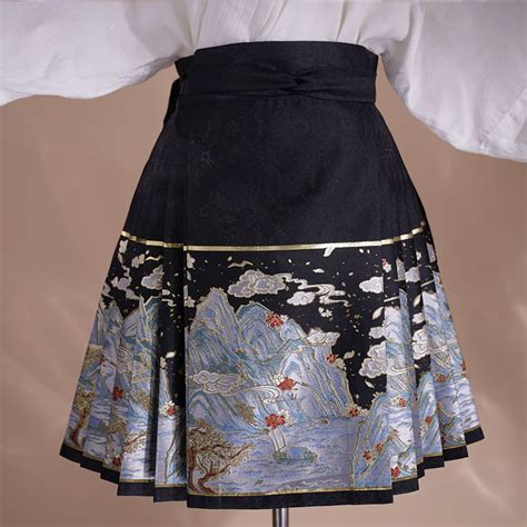 新款改良漢服短版馬面裙2023年夏季新款復古明制漢元素中國風唐裝日常短版 蝦皮購物