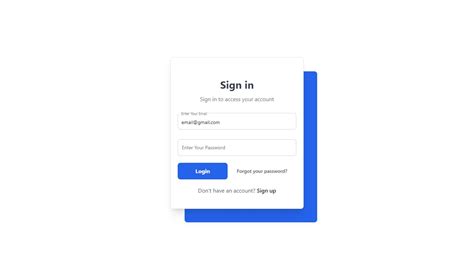 login page tailwindcss component componentland